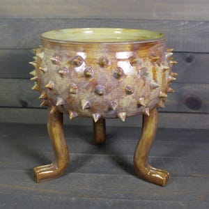 Ceramic Spiked Cactus Planter - Succulent Pot - Grouchy Planter Pot ...