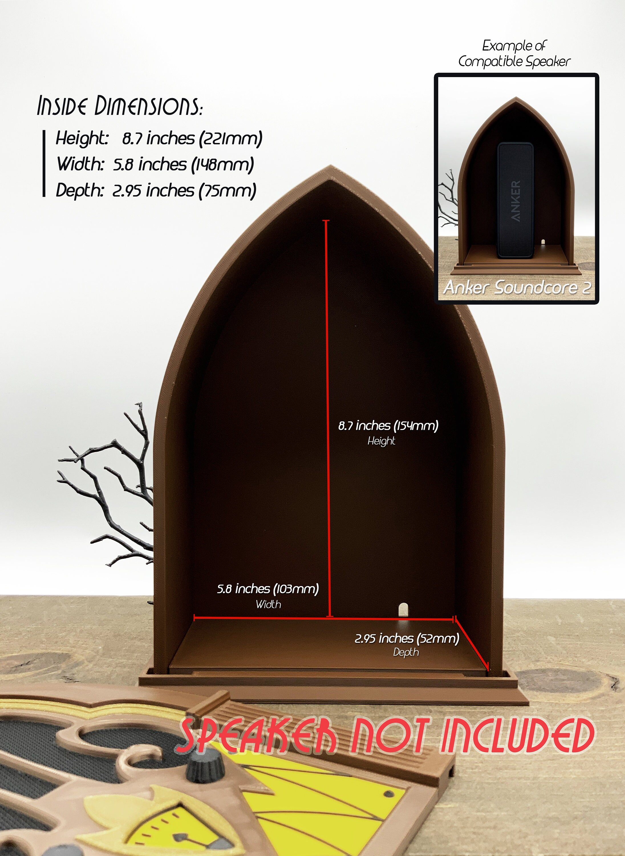 XL Alastor Cathedral Radio Style Box for Speaker Classic Brown - Etsy