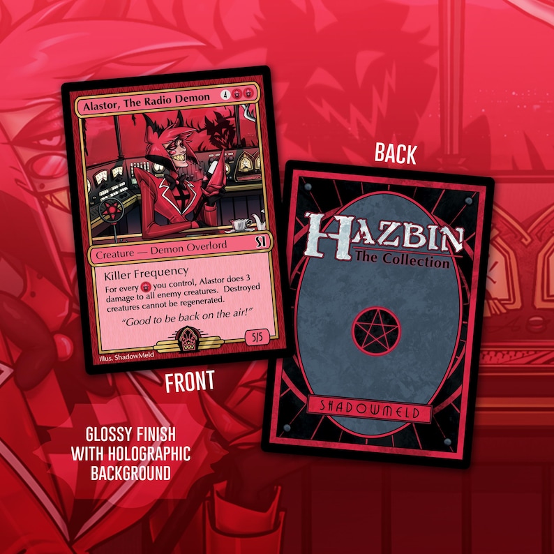 Hazbin Hotel Alastor Fancard TCG Style - Etsy