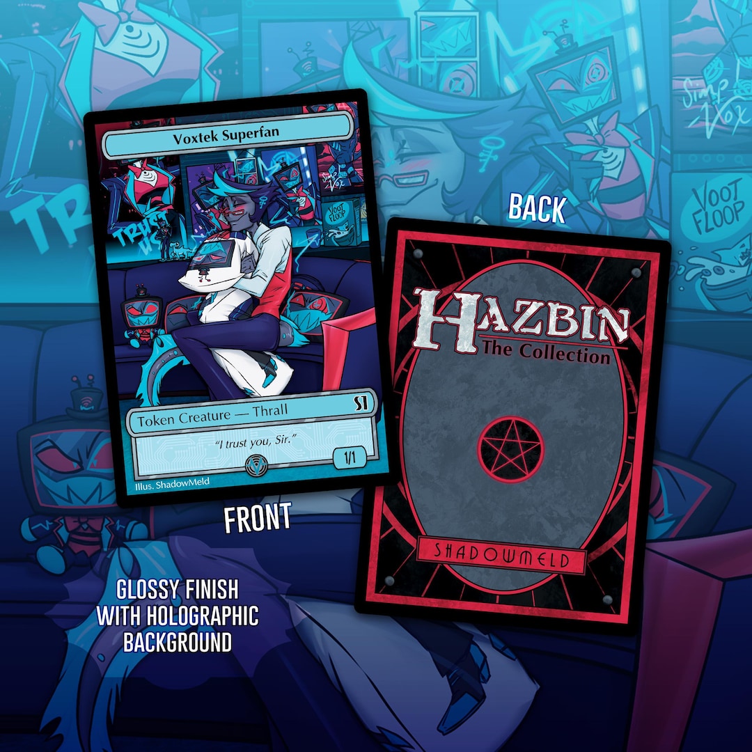 Hazbin Hotel "voxtek Superfan" Ethan Fancard TCG Style - Etsy
