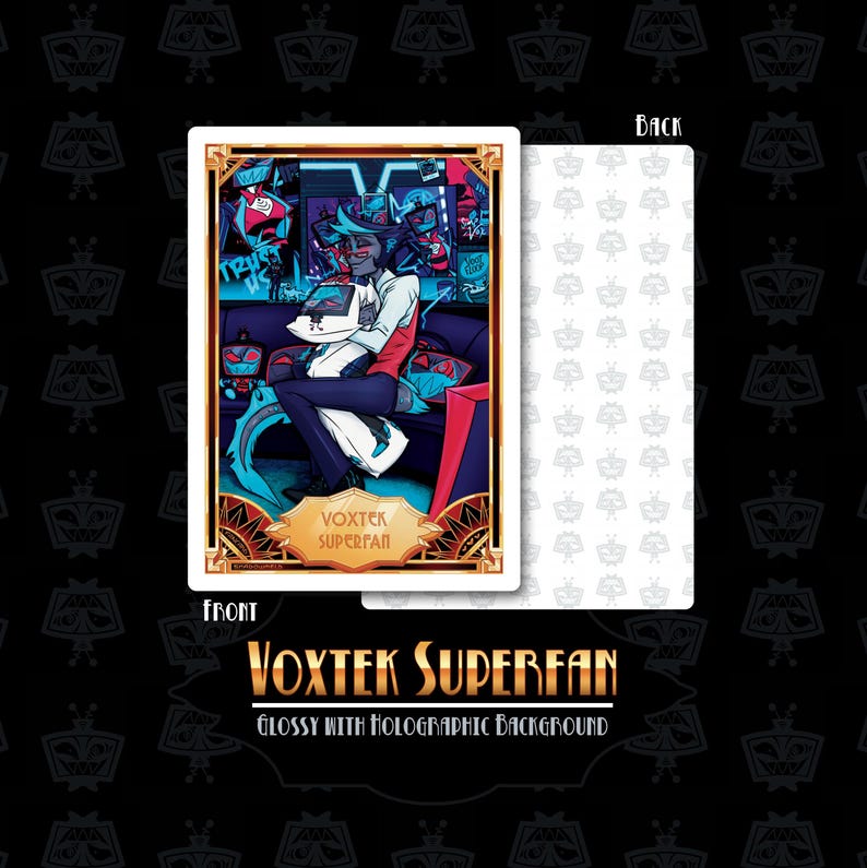 Hazbin Hotel "voxtek Superfan" Ethan Fancard - Etsy