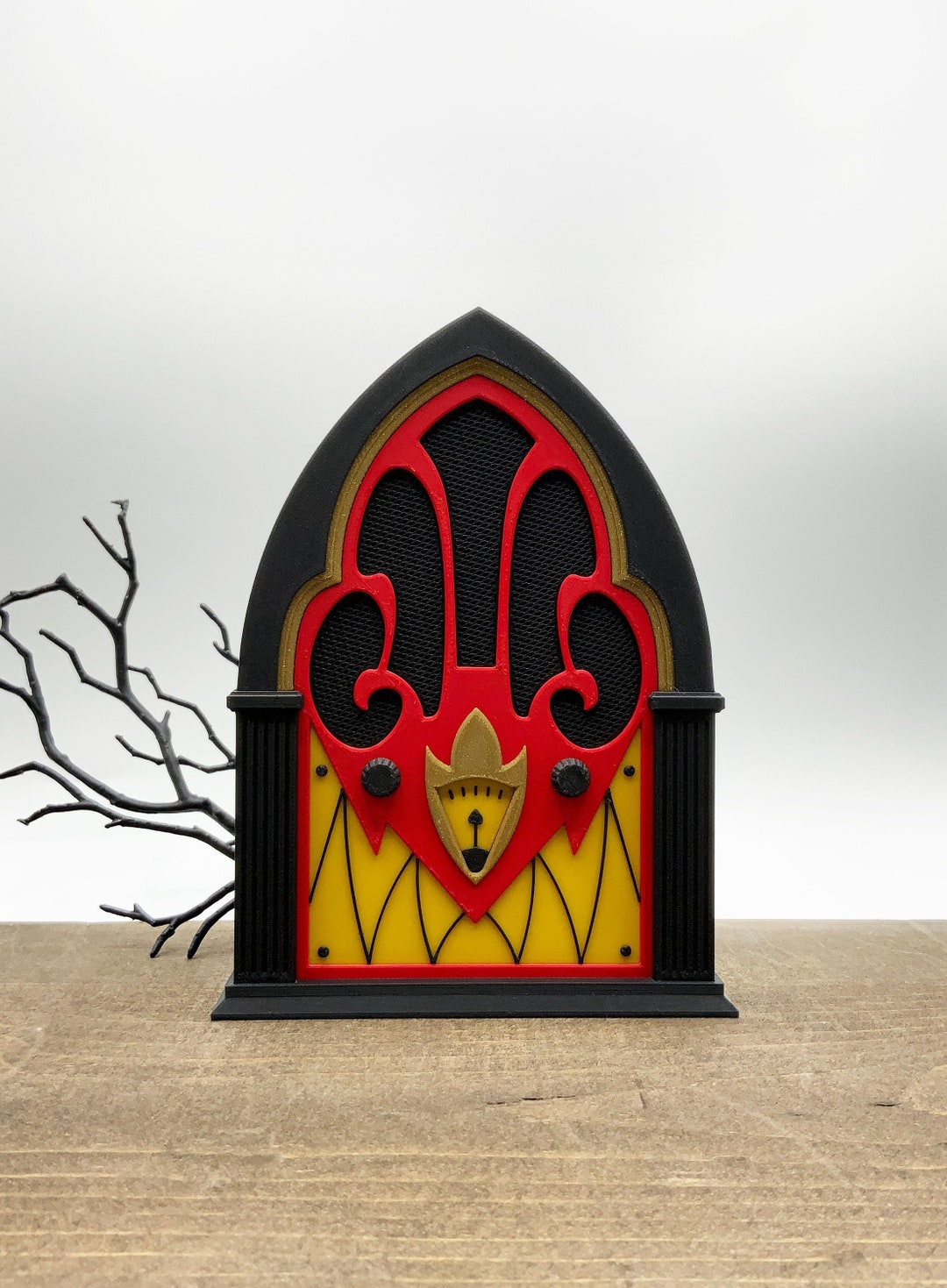 Alastor Cathedral Radio Style Box for Speaker Red and Black - Etsy