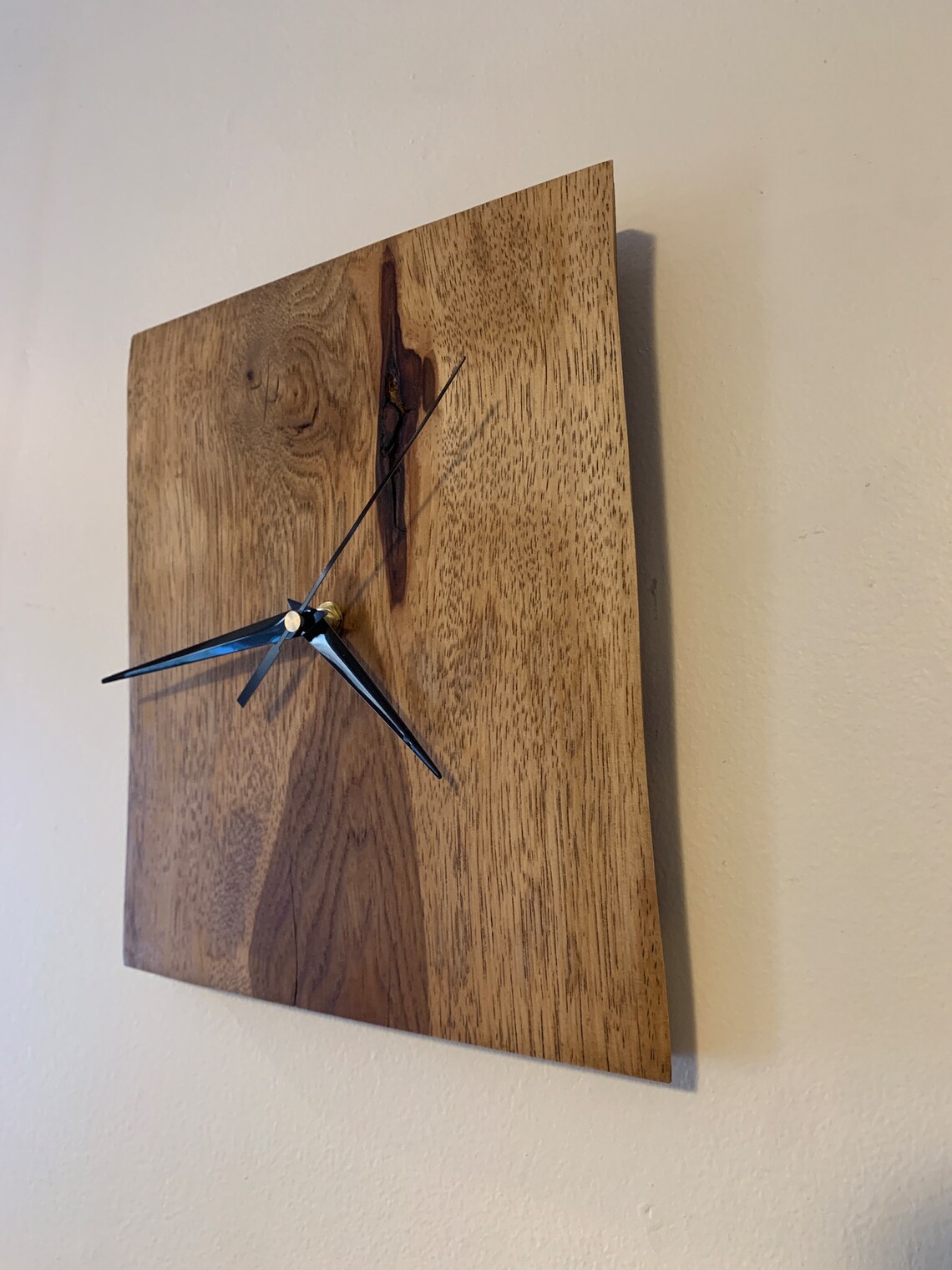 Live Edge Hickory Clock - Etsy