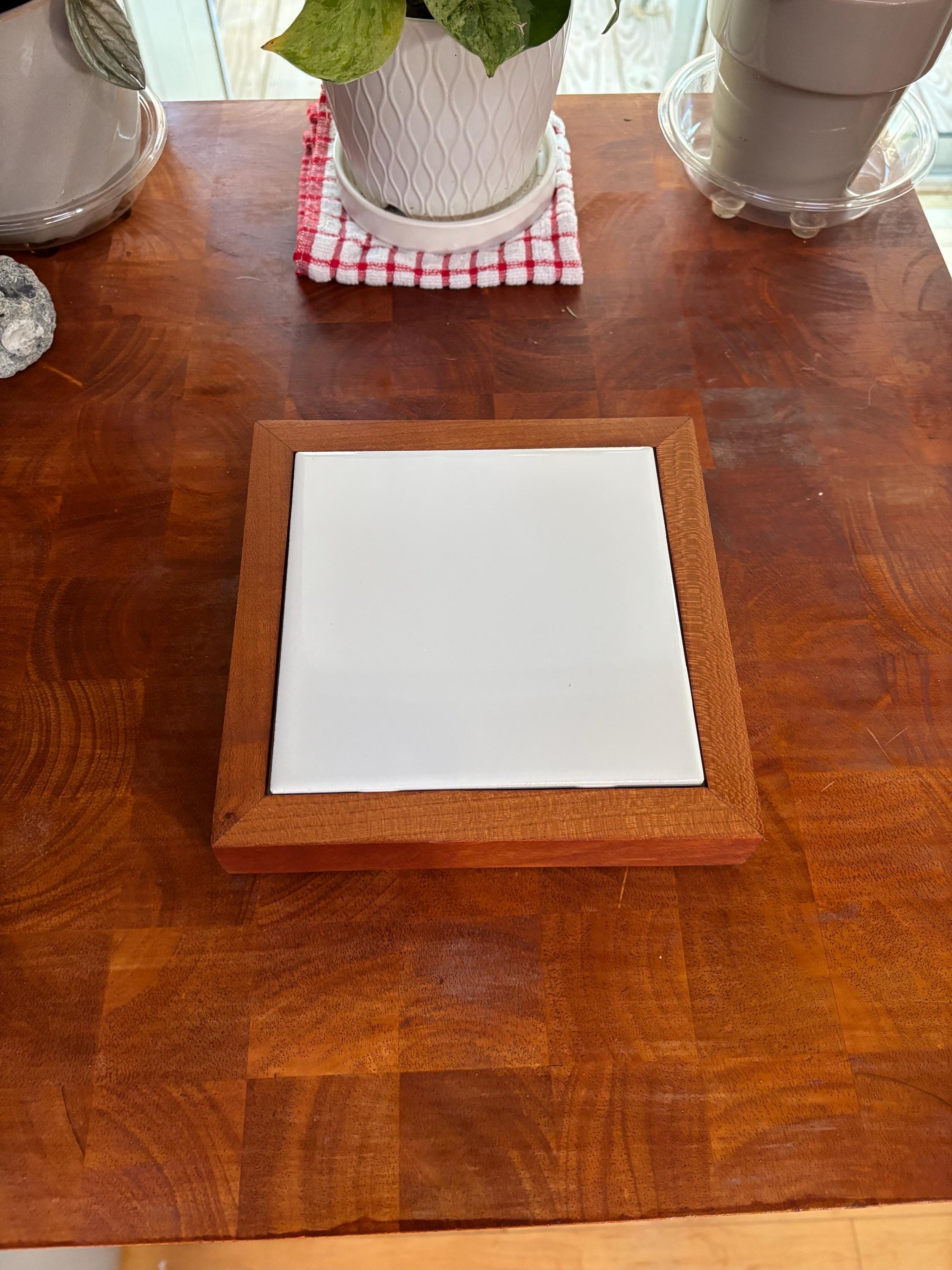Cherry Wood Trivet With Ceramic Tile - Etsy