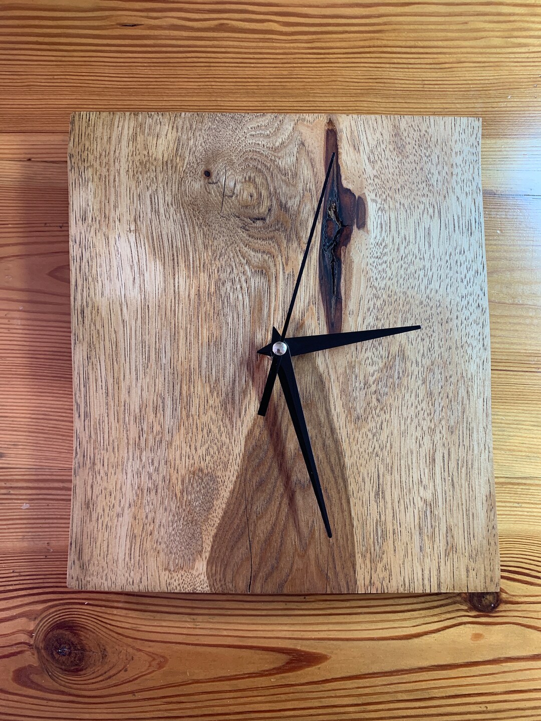 Live Edge Hickory Clock - Etsy