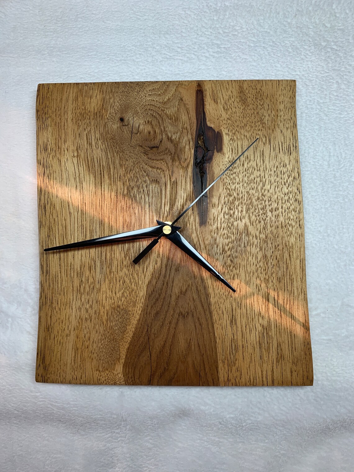 Live Edge Hickory Clock - Etsy