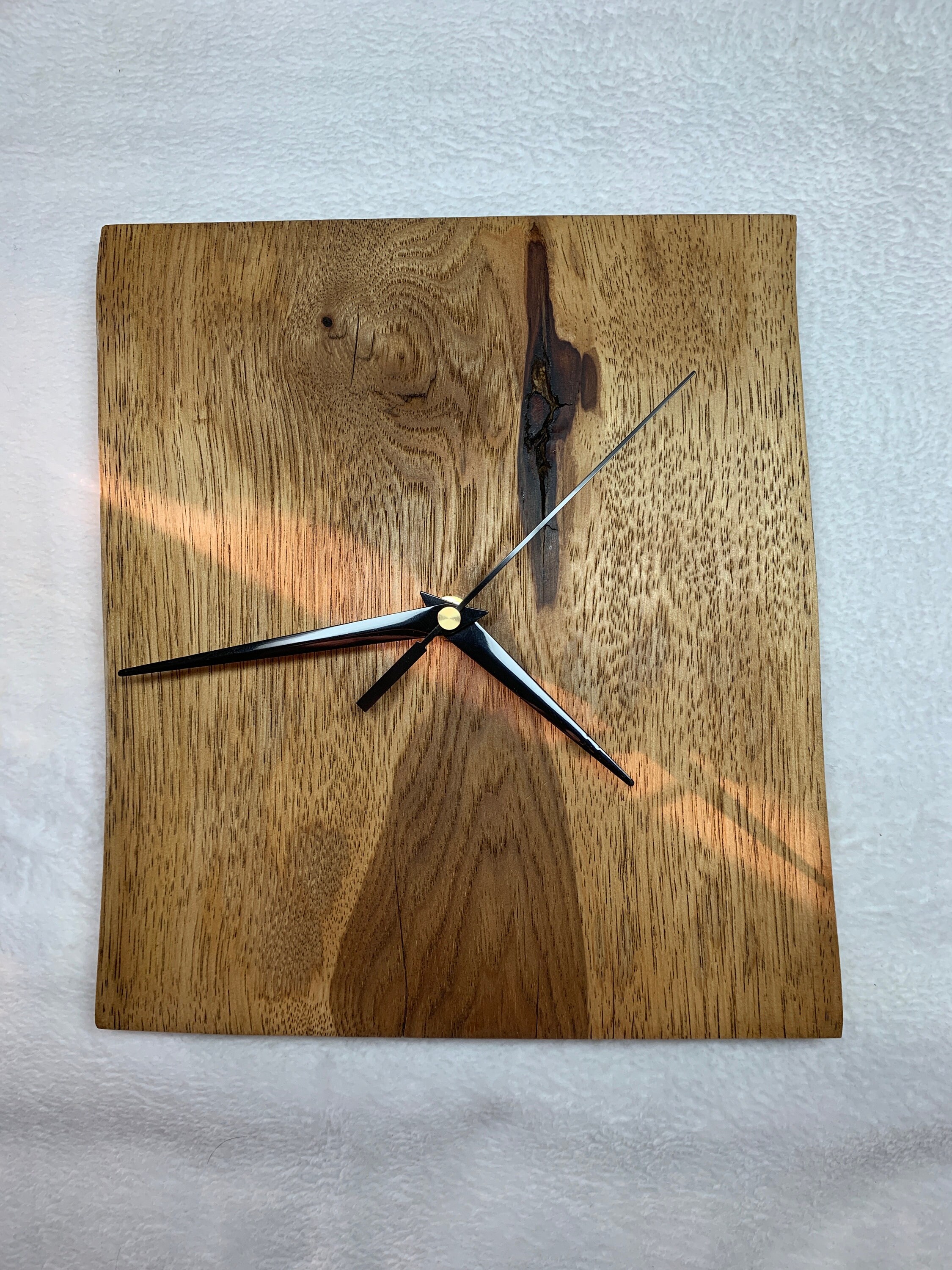Live Edge Hickory Clock - Etsy