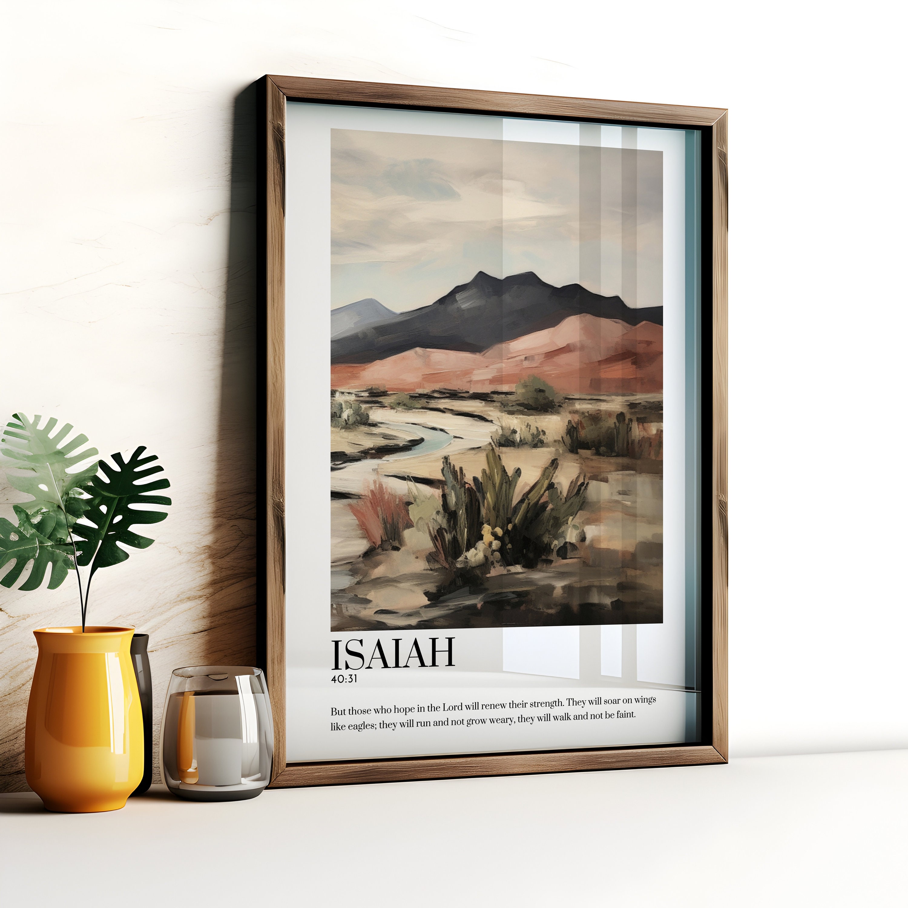 Christian Wall Art Bible Verse Print Modern Scripture Decor Religious ...