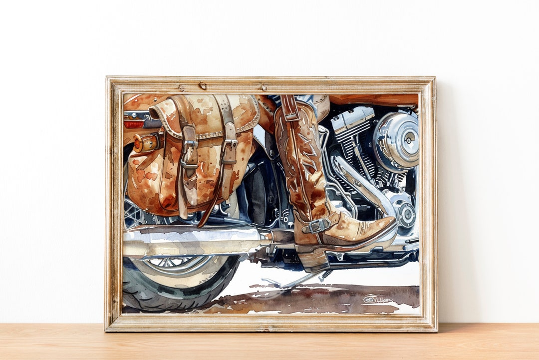 Motorcycle Poster | Modern Western Wall Decor | PRINTABLE | UHD | JPEG ...