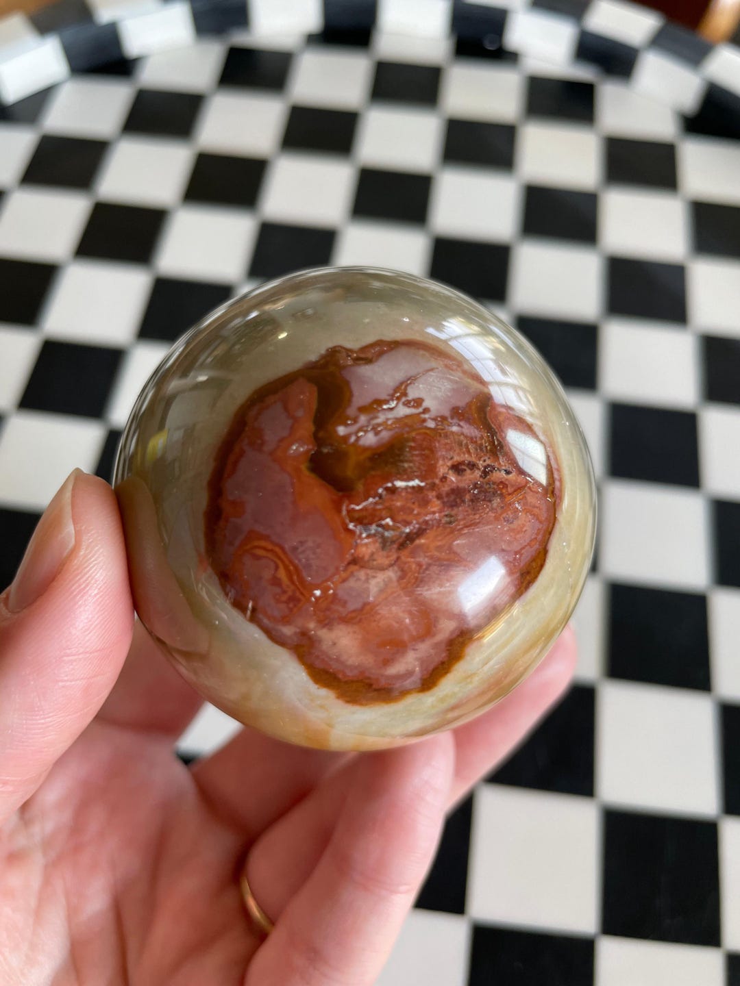 Polychrome Jasper | Double Eyeball Crystal Sphere - Etsy
