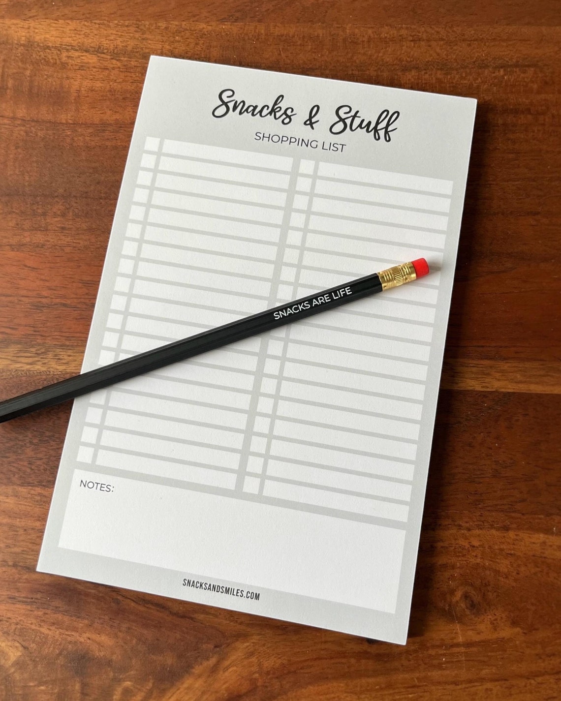 Snacks & Stuff Checklist Notepad | 50-sheets, 5.5 X 8.5 Inches ...