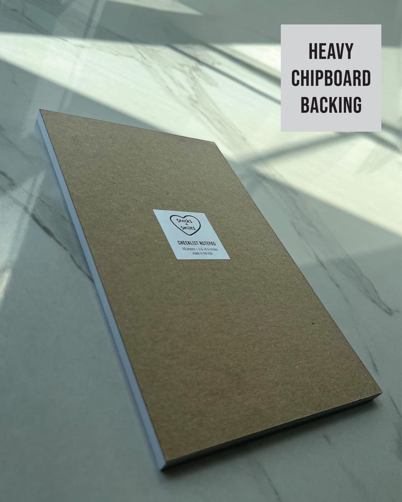 Snacks & Stuff Checklist Notepad | 50-sheets, 5.5 X 8.5 Inches ...