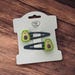 Cute Avocado Hair Clips | Set of Two | Black Metal Snap Barrette | Avo ...