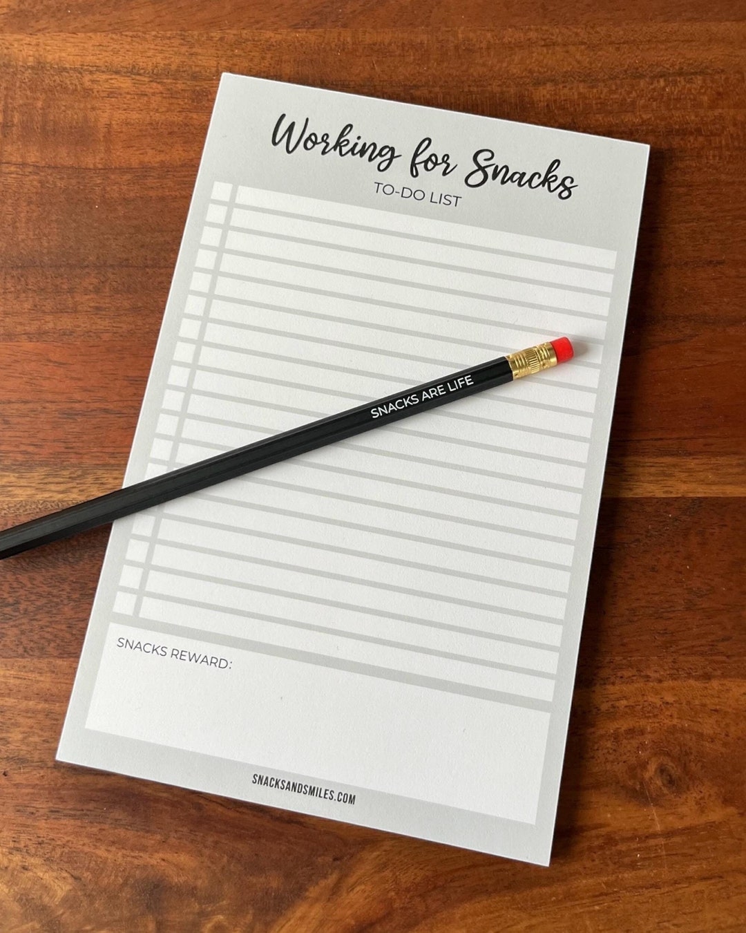 Working for Snacks Checklist Notepad | 50 Sheets (5.5" X 8.5") | To-do ...