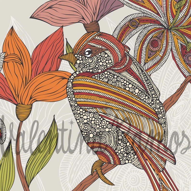 Lou the Bird Art Print Bird Decor Decor Room Decor | Etsy