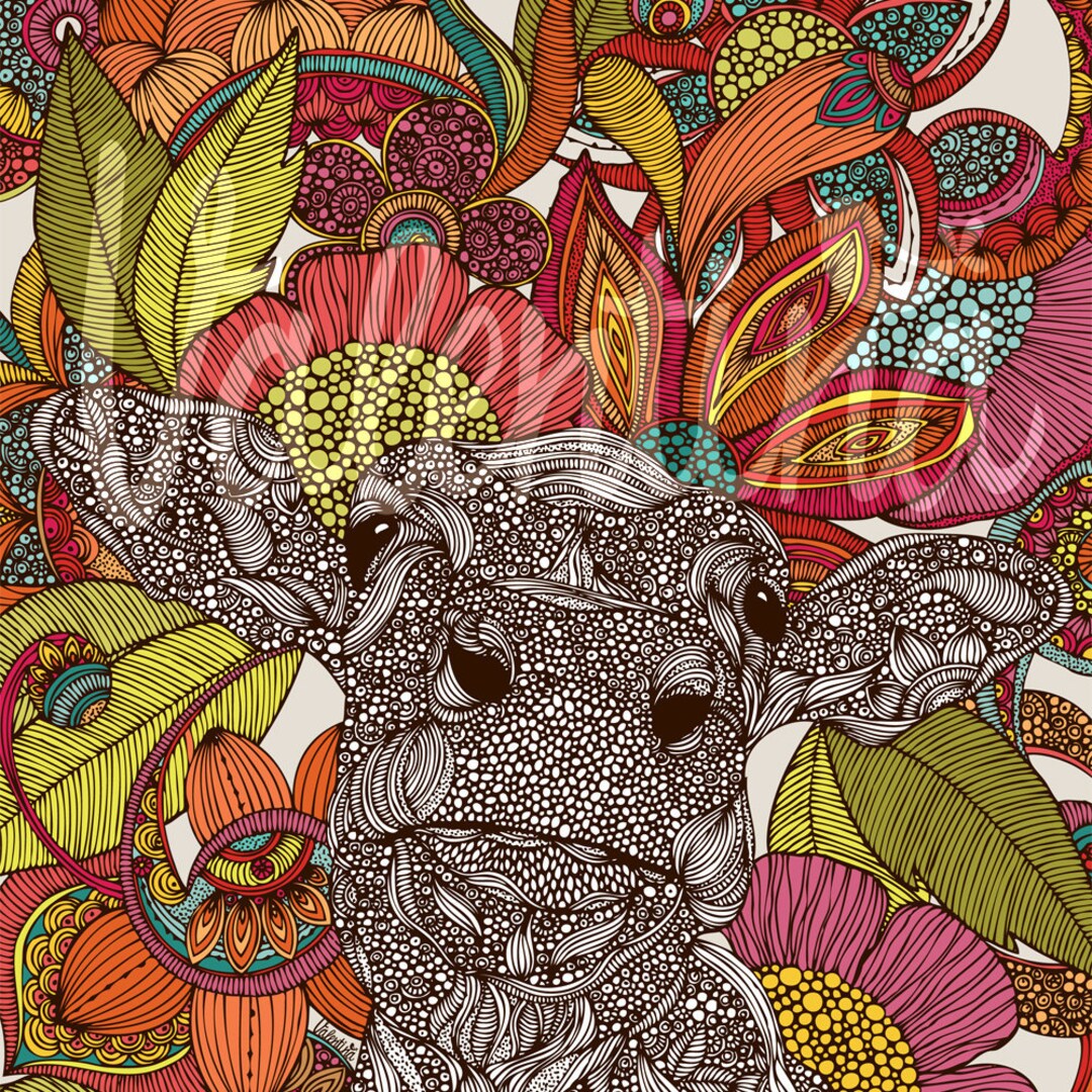 Hand Drawn Cow Art Print: Arabella Floral Farmhouse Decor - Etsy