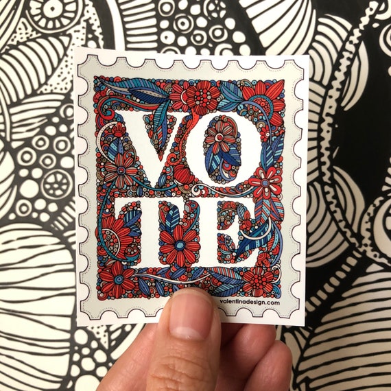 Vote Sticker Vinyl Sticker Small Sticker Stamp Sticker | Etsy