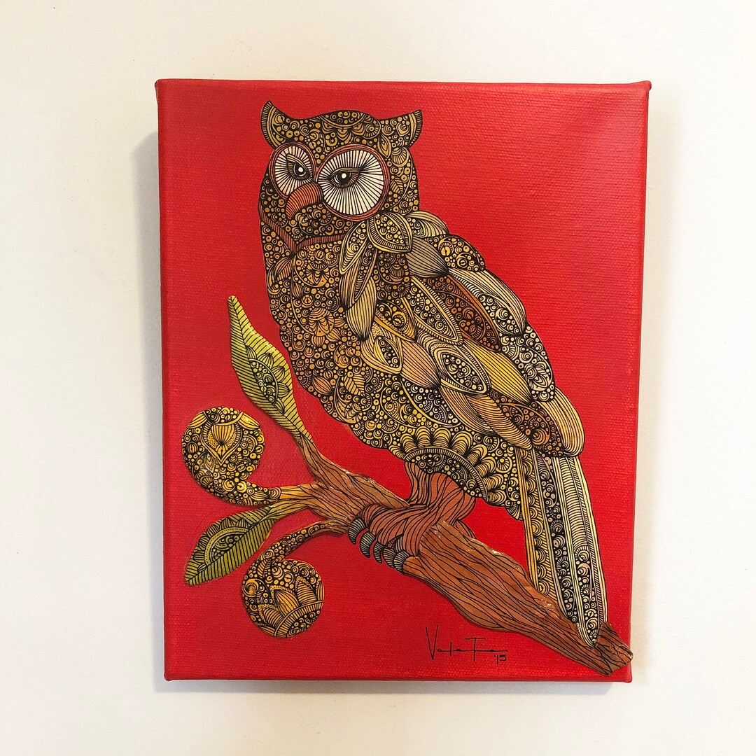 Hedwig 8x10 - Original Painting on Canvas - Etsy