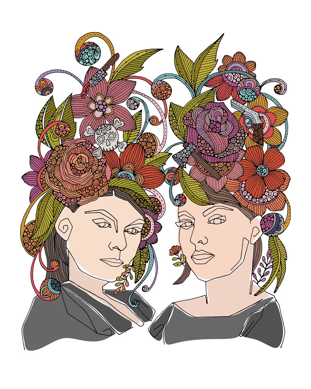 My Favorite Murder Print, Art Print, Line Art, Women Art - Etsy