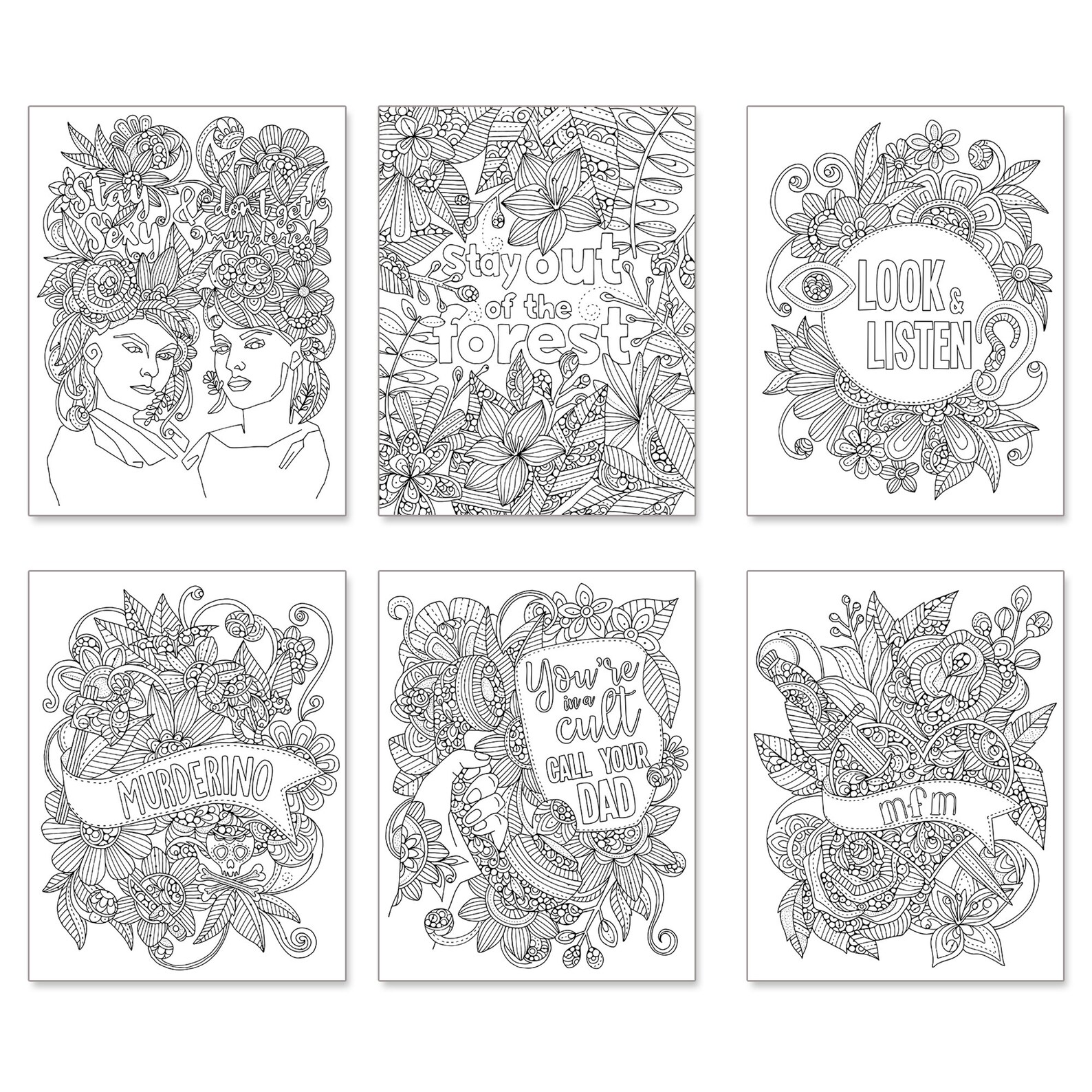 My Favorite Murder INSTANT DOWNLOAD Coloring Pages | Etsy