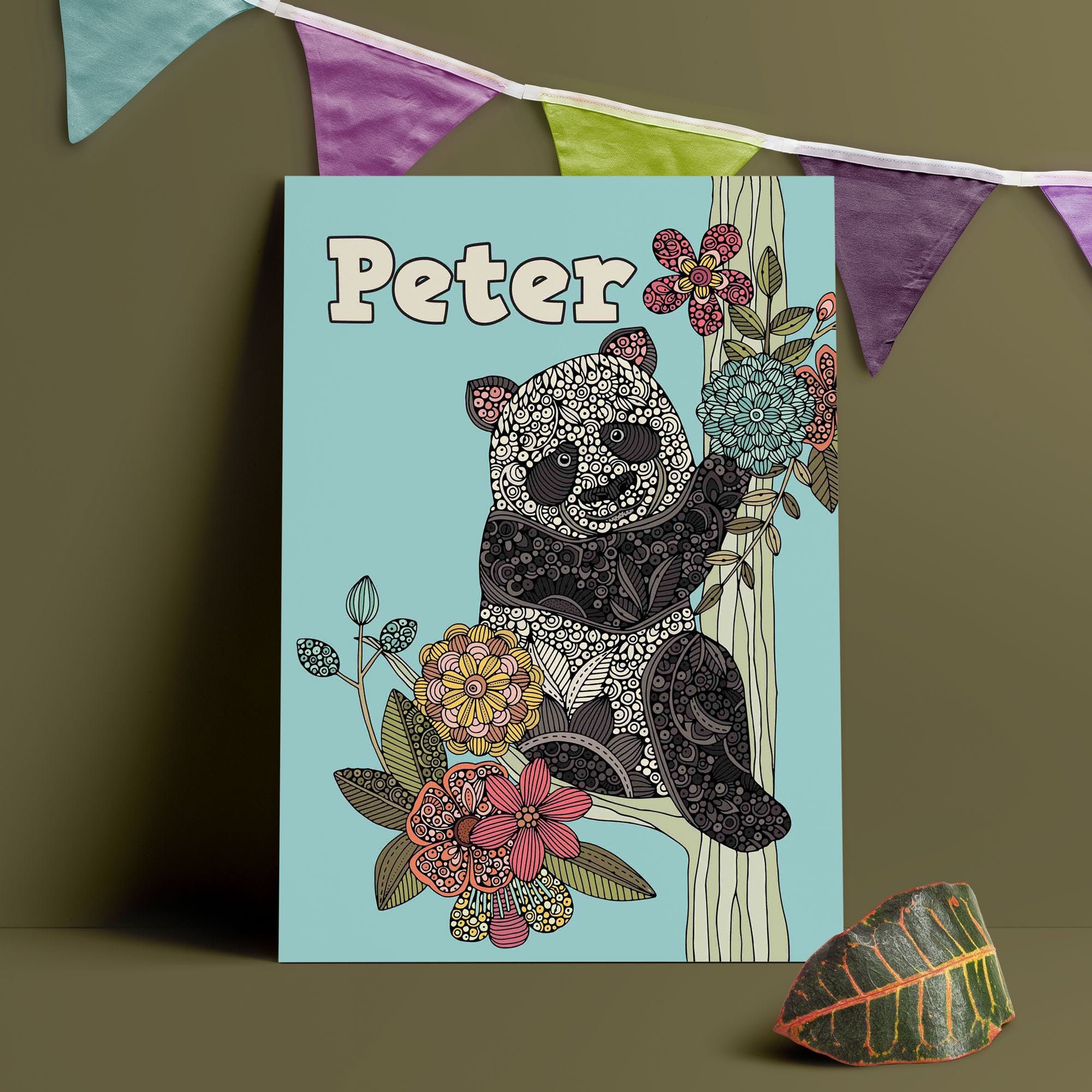 Cute Panda Custom Name Personalize Name Print Prints for | Etsy