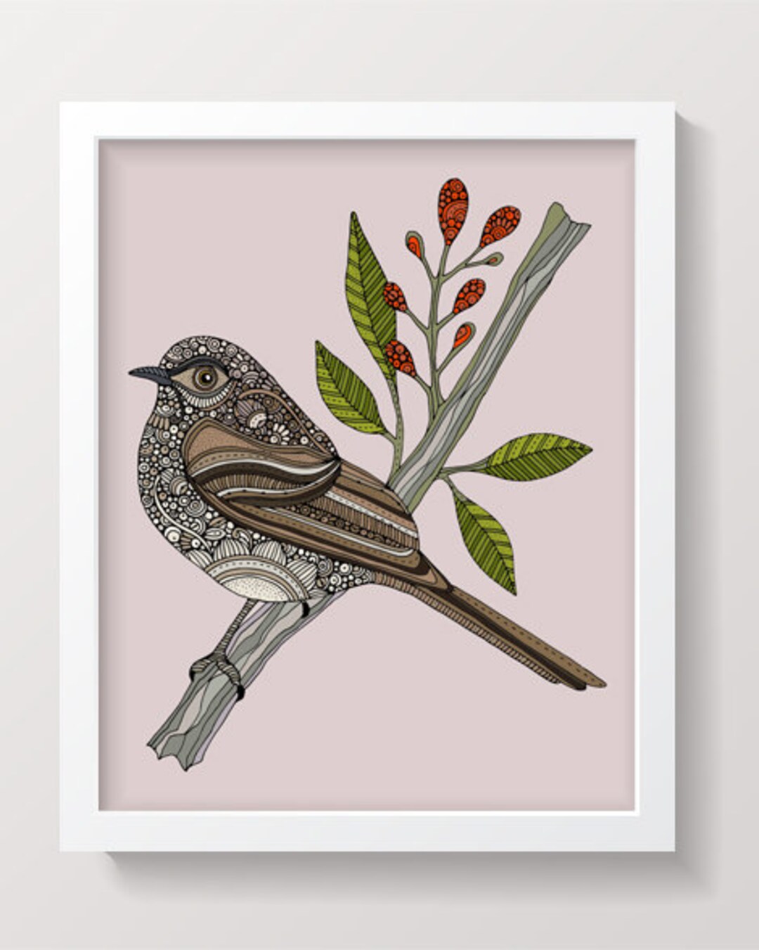 Paul the Northern Mockingbird- Bird Print, Birding, Bird Watching ...