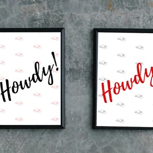 Howdy! Wall Decor Poster Digital Print - Etsy
