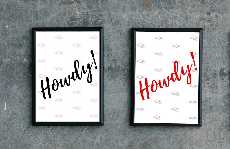 Howdy! Wall Decor Poster Digital Print - Etsy