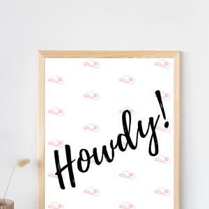 Howdy! Wall Decor Poster Digital Print - Etsy