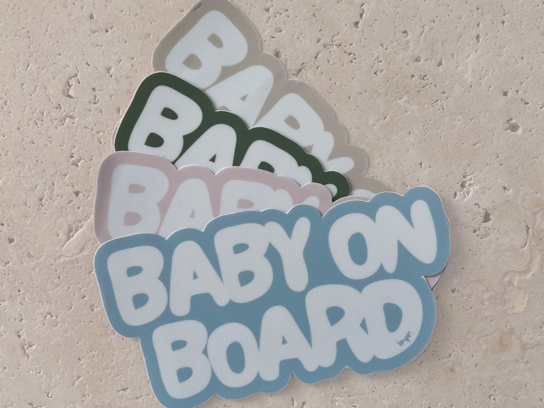 Baby on Board Car Bumper Sticker Decal | Baby Safety | Aesthetic ...