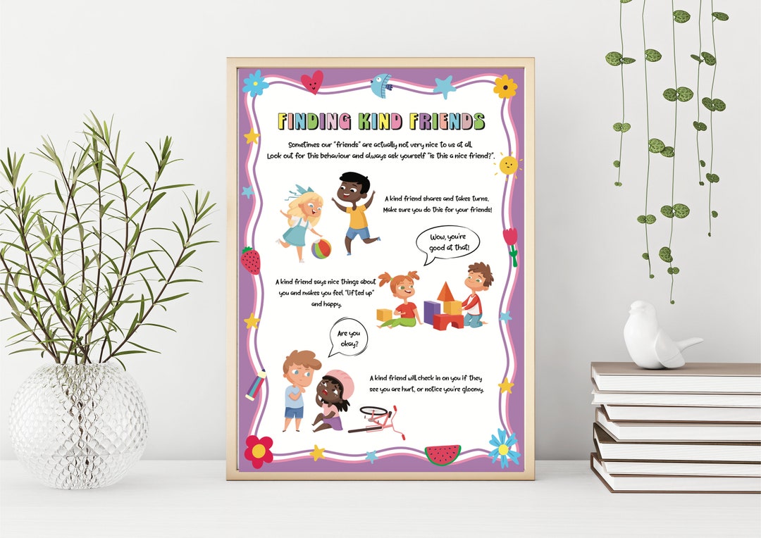 Finding Kind Friends Poster| How to Make Friends Kids| Educational ...