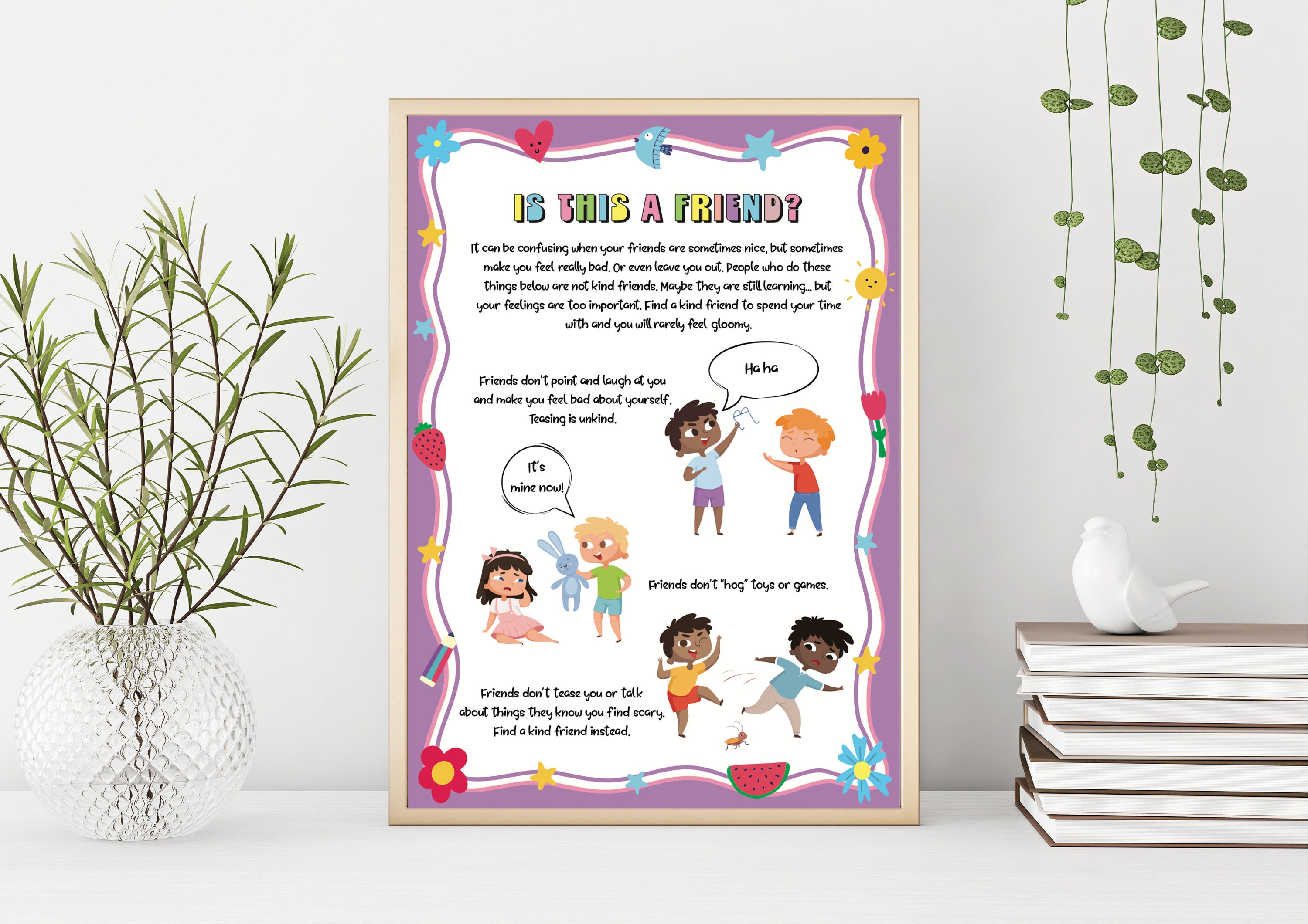 Finding Kind Friends Poster| How to Make Friends Kids| Educational ...