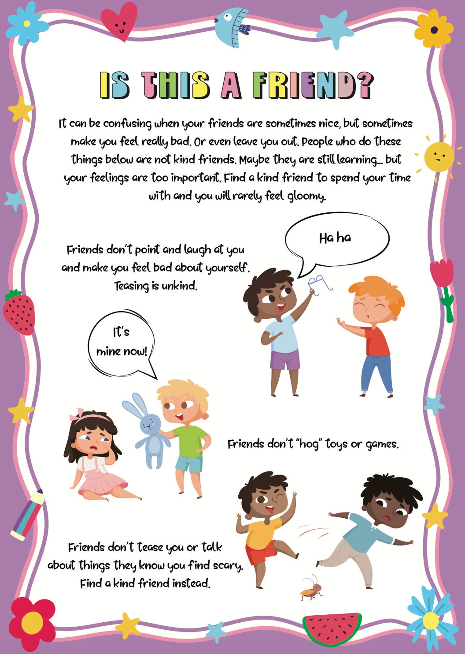 Making Friends Poster | How to Make Friends Poster |kind Friends ...