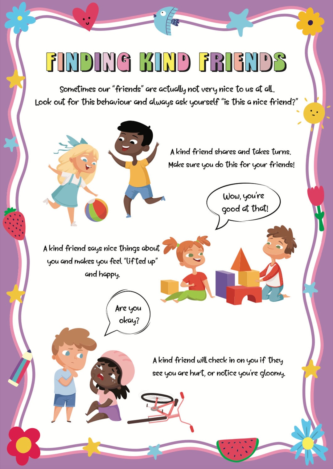 Making Friends Poster How to Make Friends Poster kind Friends Teacher Poster Making Friends ...
