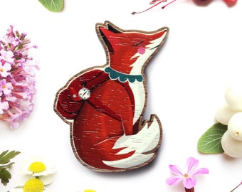 Fox brooch | Etsy