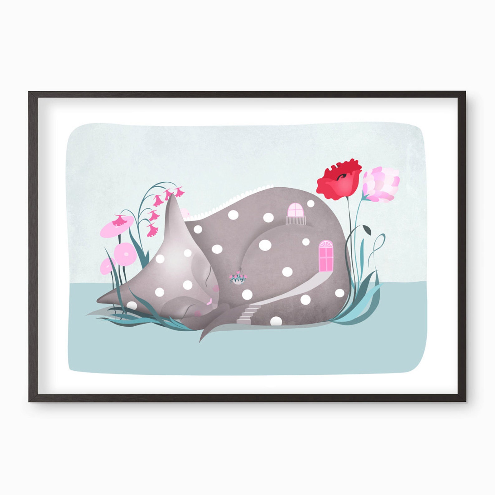 Cat Art house Cat Illustration Giclee Art Print - Etsy UK