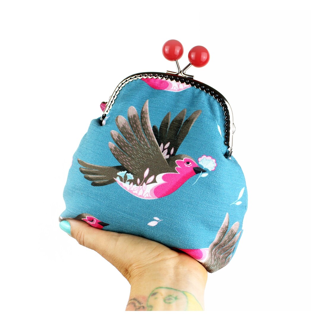 Robin Jumbo Bobble Purse Big Purse Bag Clutch Bird Lover Red Breast - Etsy