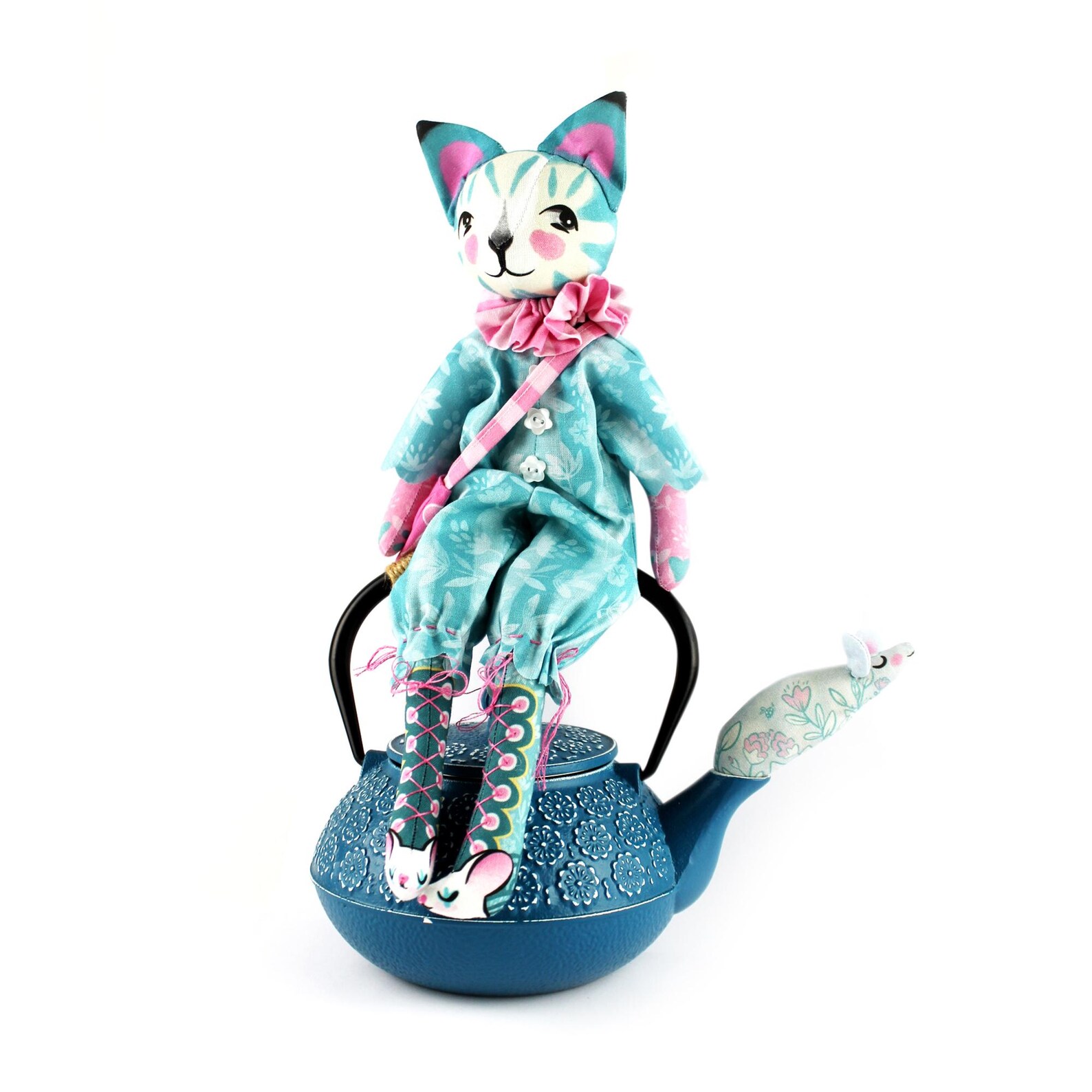Cat Clown Dolly DIY Kit - Sewing Kit Cat Doll - STUFFING NOT Included ...