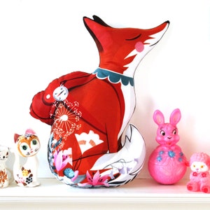 Fox DIY KIT Cushion Softie Plush Floral Throw Pillow Foxes Wildlife ...