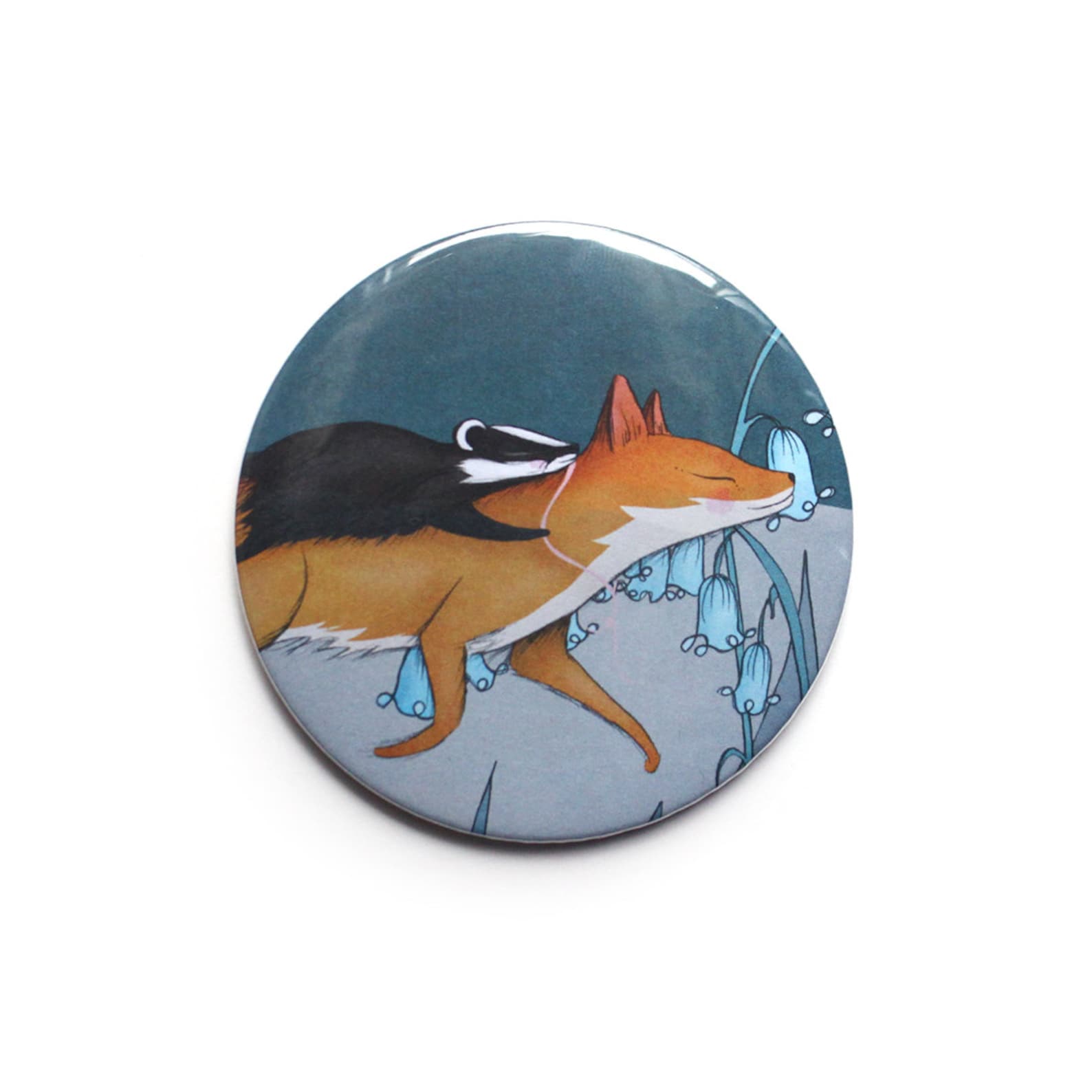 Fox Badger Pocket Mirror Foxes and Badger Accessories - Etsy