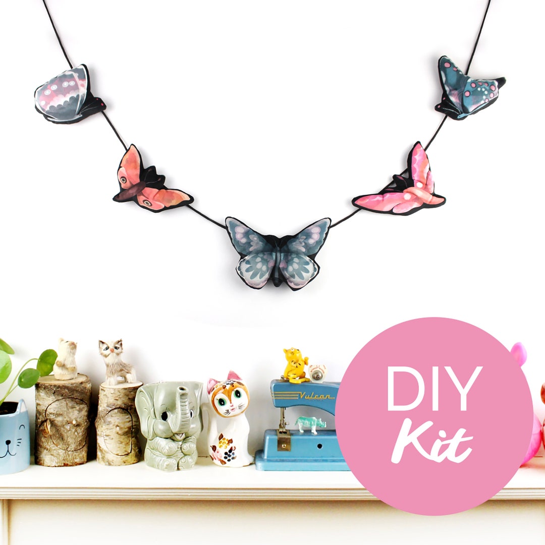 DIY Sewing KIT - Butterfly and Moth Bunting - Kit Moths Butterflies ...