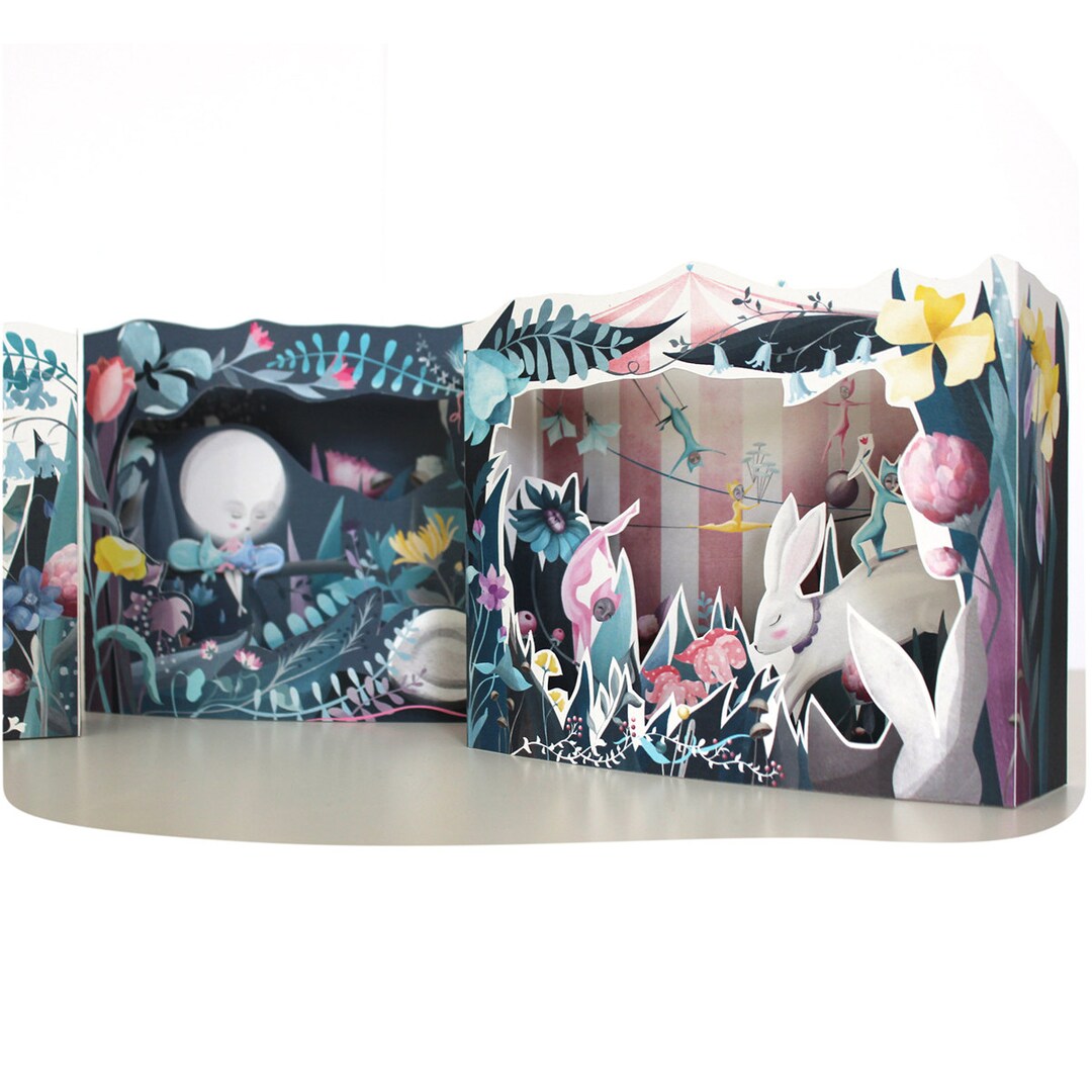 Cat Moon Diorama Book - 3 DIY DIORAMA KITS in One Book - Diy Kit ...