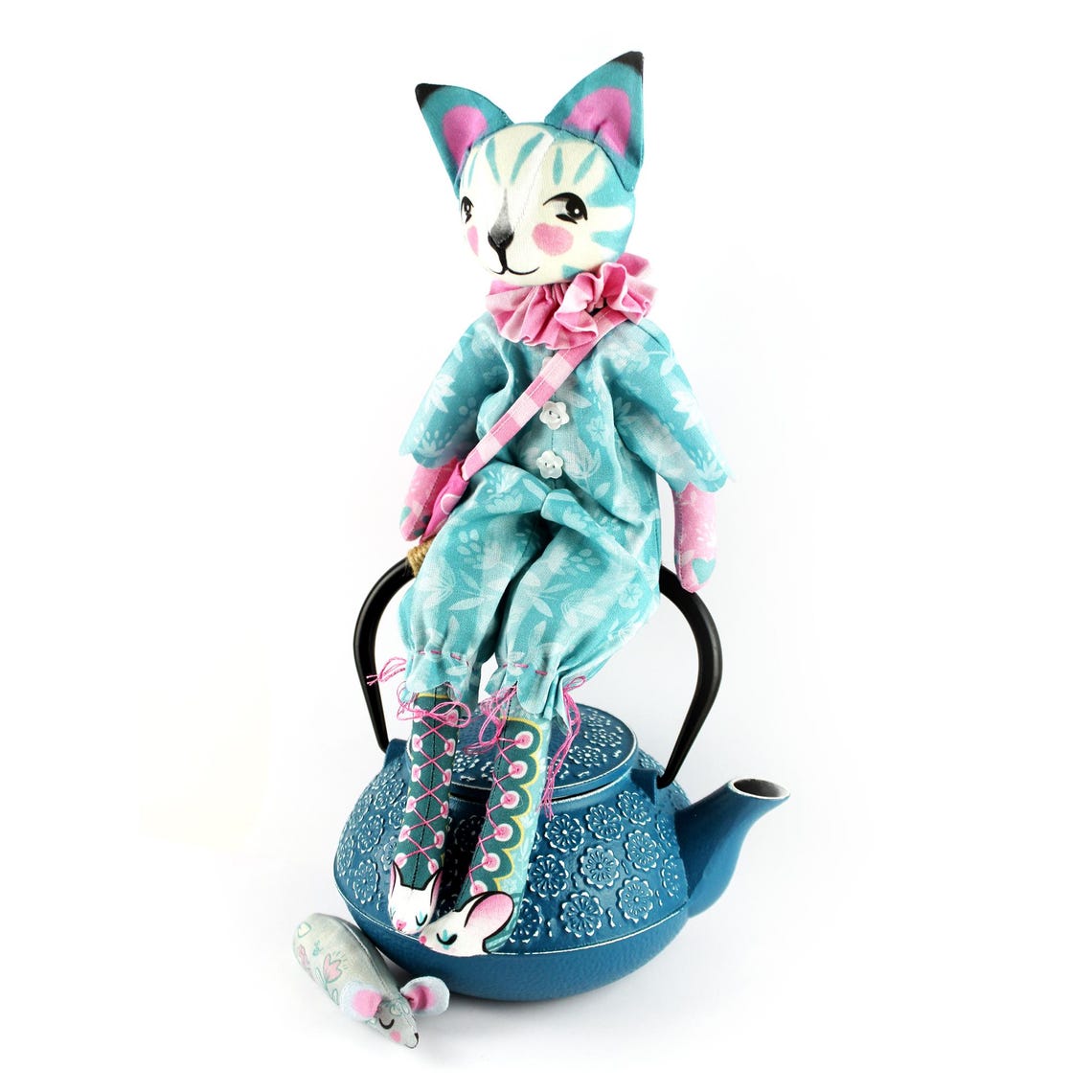 Cat Clown Dolly DIY Kit - Sewing Kit Cat Doll - STUFFING NOT Included ...
