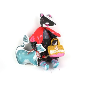 DIY Kit - Bibli the Badger Librarian and the Singing Stoat With 2 ...