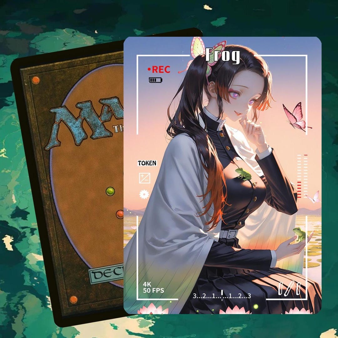 MTG Frog Token 1/1,anime Waifu Art, Alt-art Token for Edh/commander (IS ...