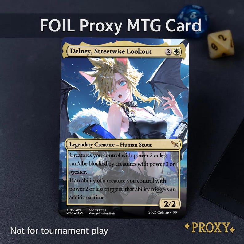 Delney Streetwise Lookout Proxy – Anime Waifu MTG Proxy Card, Alt Art ...