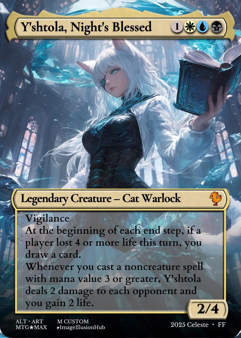 Proxy Bendito de la Noche de Y'shtola – Carta proxy de anime Waifu MTG ...