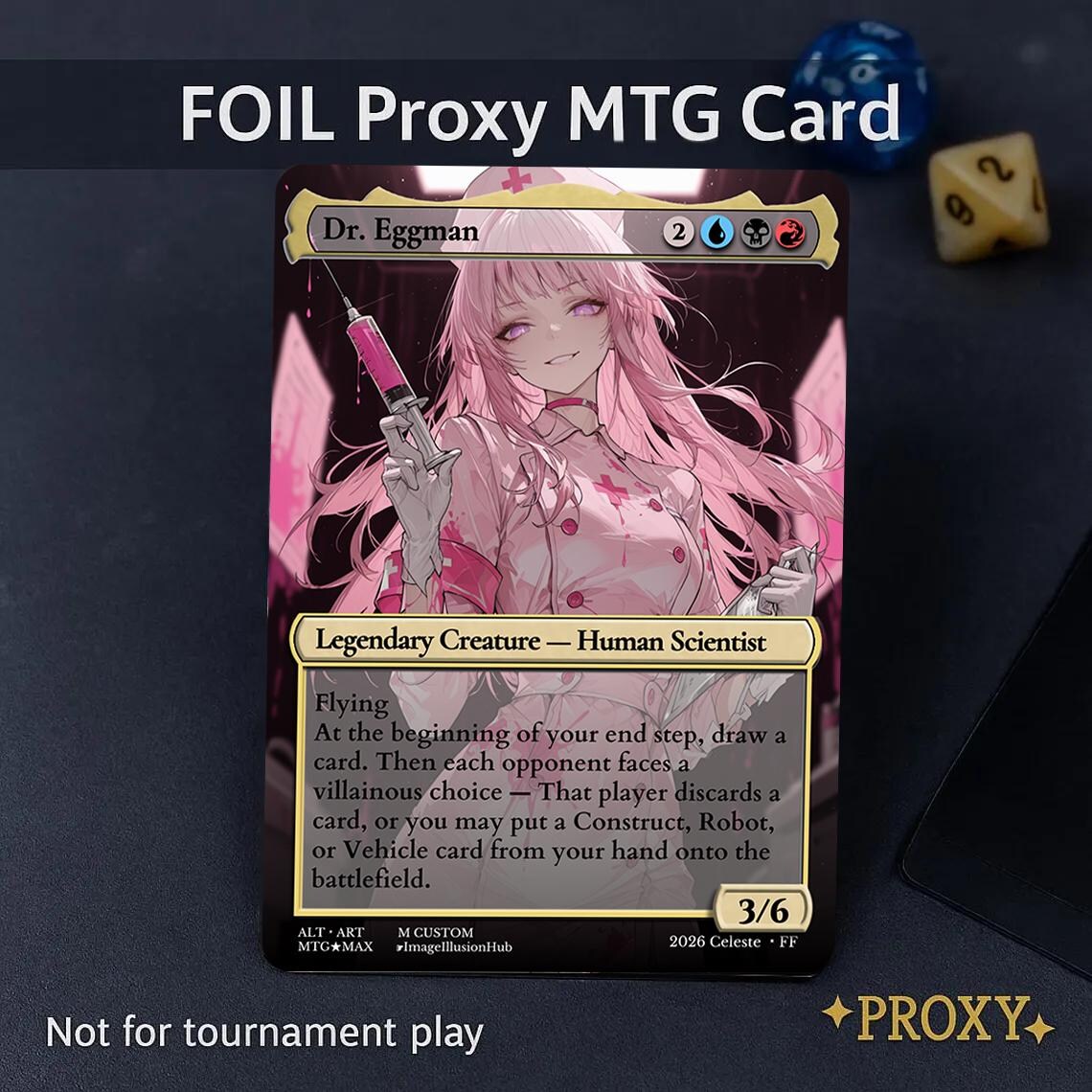 Dr. Eggman – Anime Waifu MTG Proxy Card, Alt Art EDH Commander Cards - Etsy