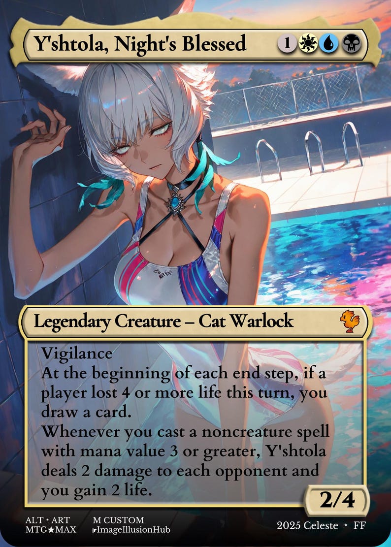 Y'shtola,night's Blessed Foil Proxy: MTG X Final Fantasy Alt Art, Card for Edh/commander - Etsy ...