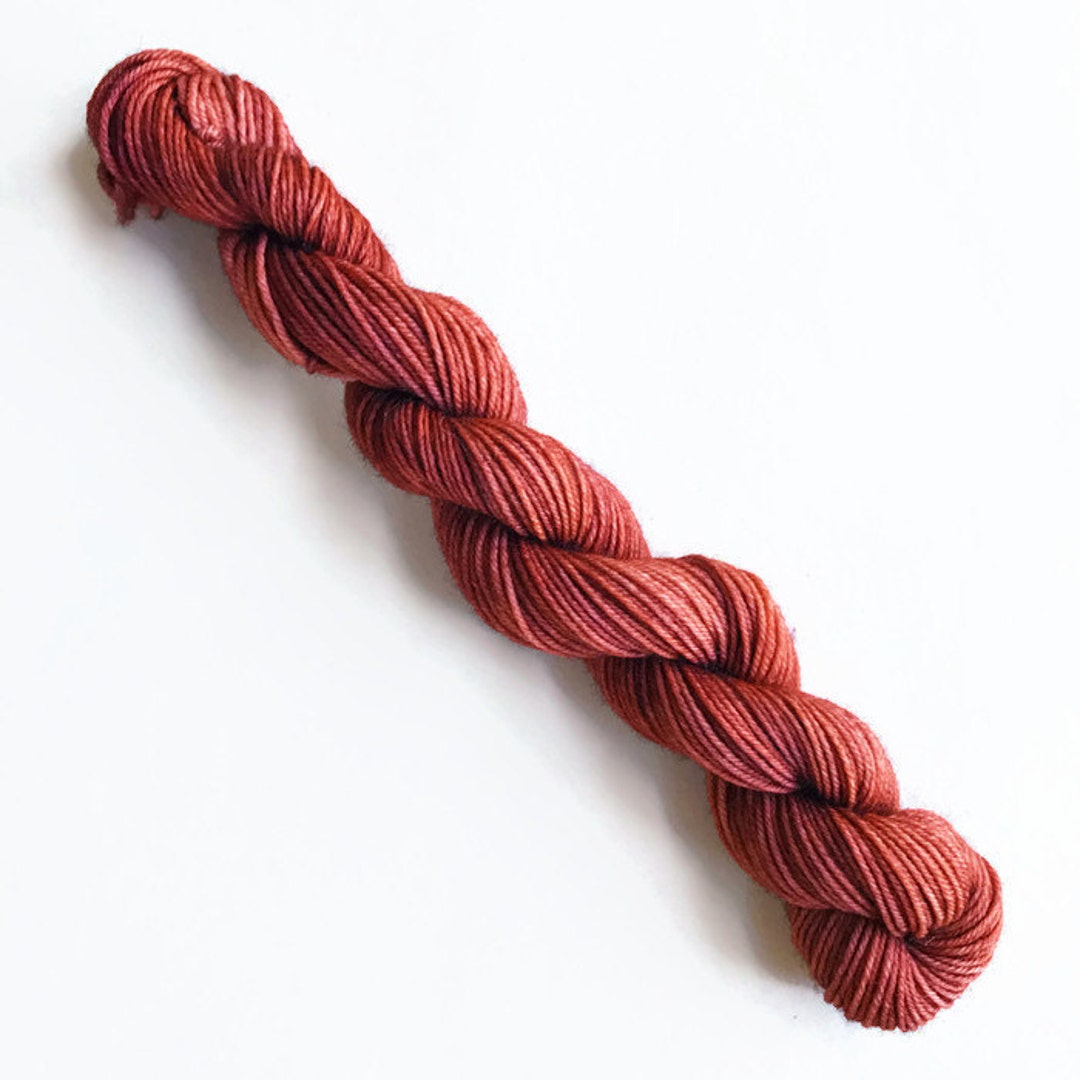RUST Hand Dyed Merino Wool Mini Skein: Reddish Brown Yarn - Etsy